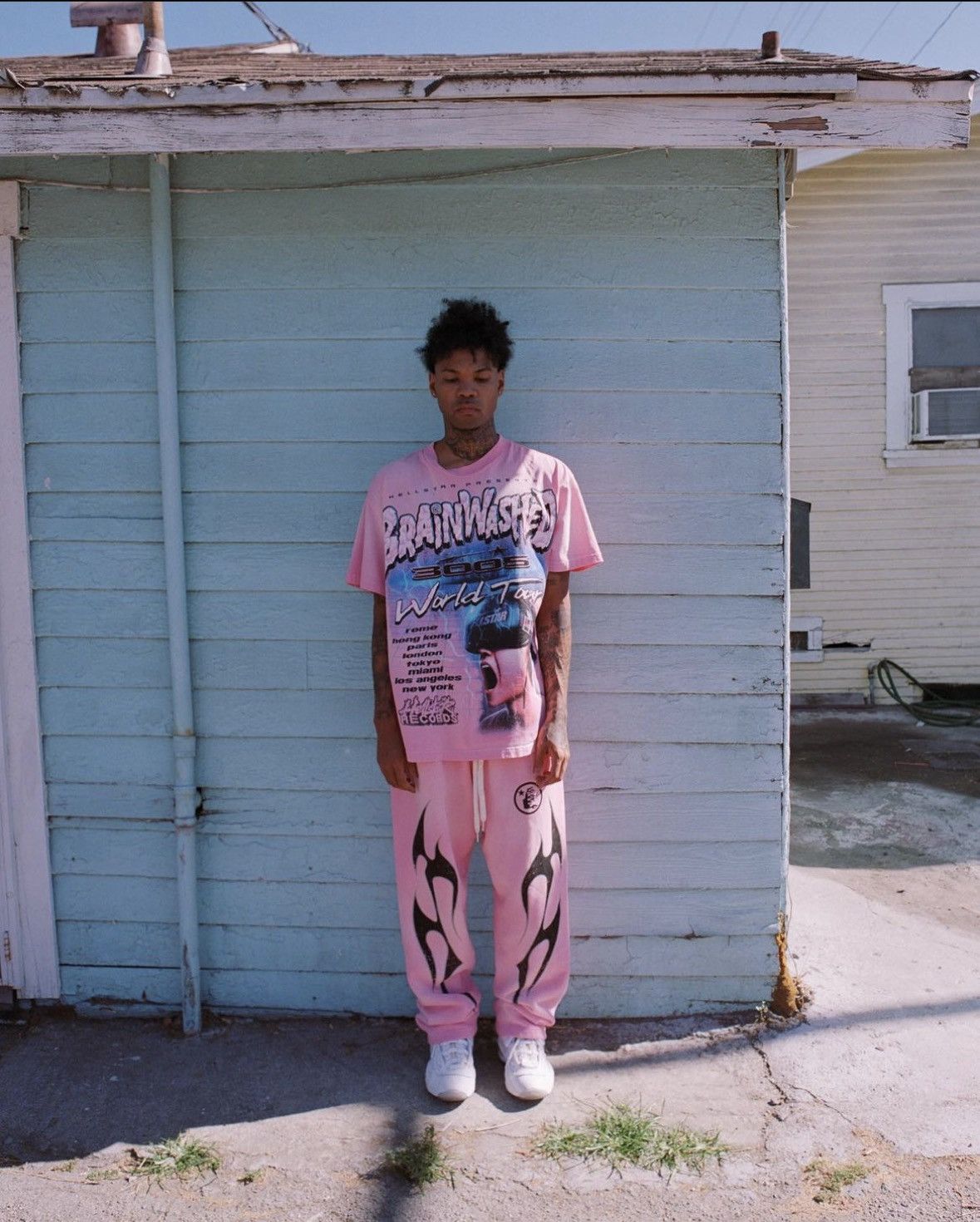 HELLSTAR Hellstar Pink Black Flame ‘Capsule 10’ Pants | Grailed