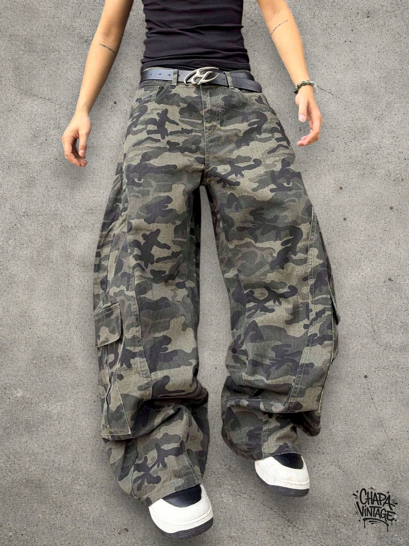Japanese Brand Baggy cargo camo jeans | Grailed