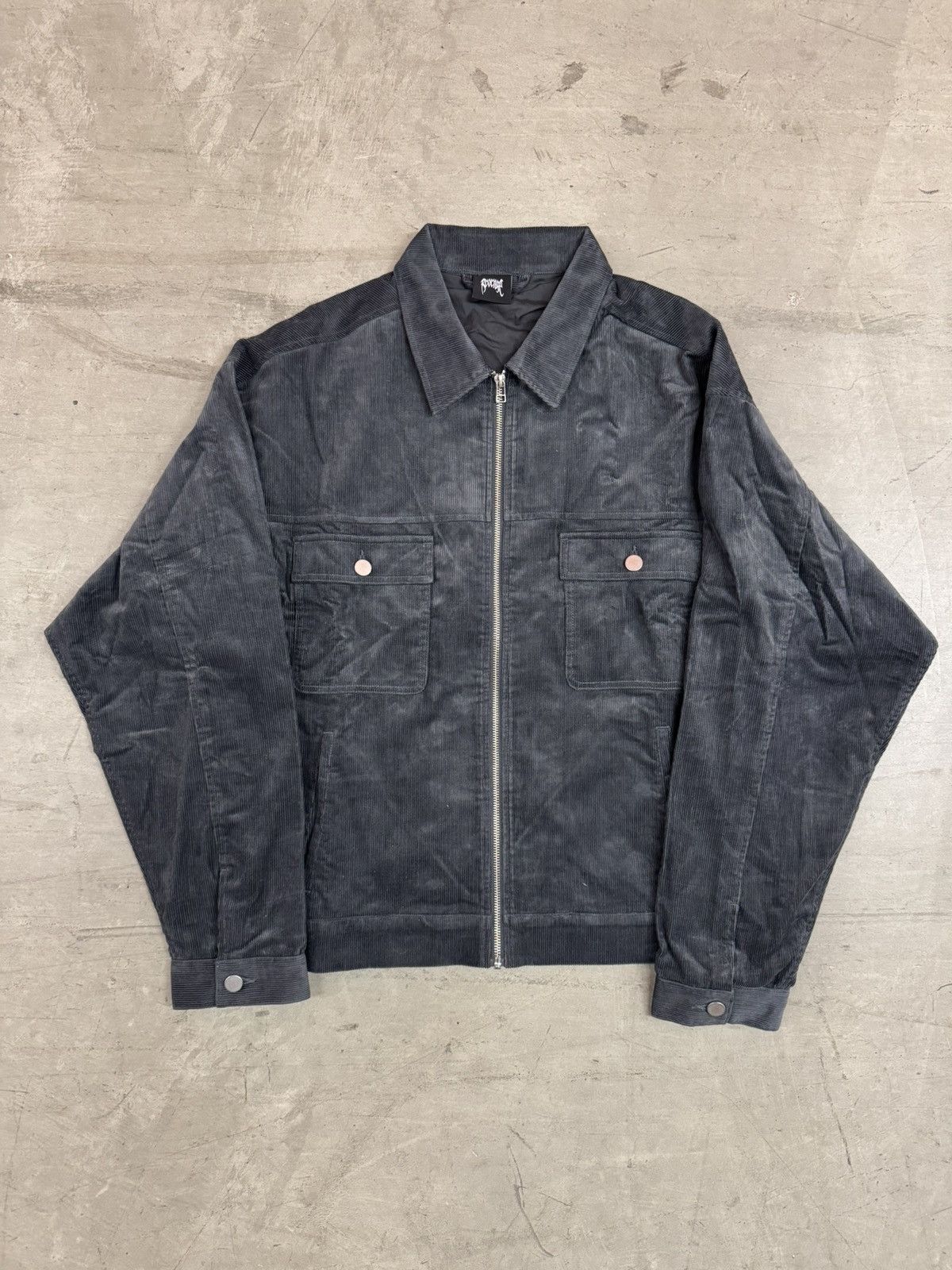 Revenge Revenge Embroidered Black Corduroy Jacket | Grailed