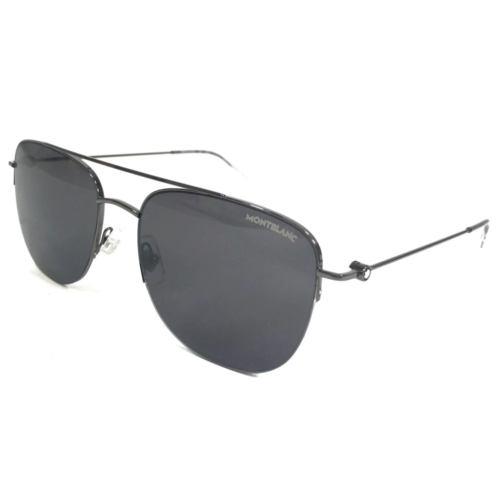 Montblanc Montblanc Sunglasses MB0096S 001 Gunmetal Gray Aviators with ...