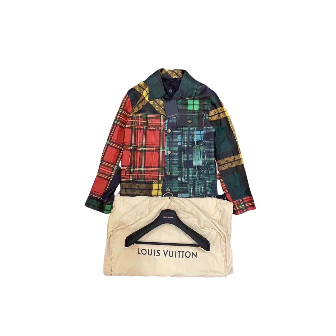 Louis Vuitton × Virgil Abloh Louis Vuitton Raw Edge Multicheck Leather ...