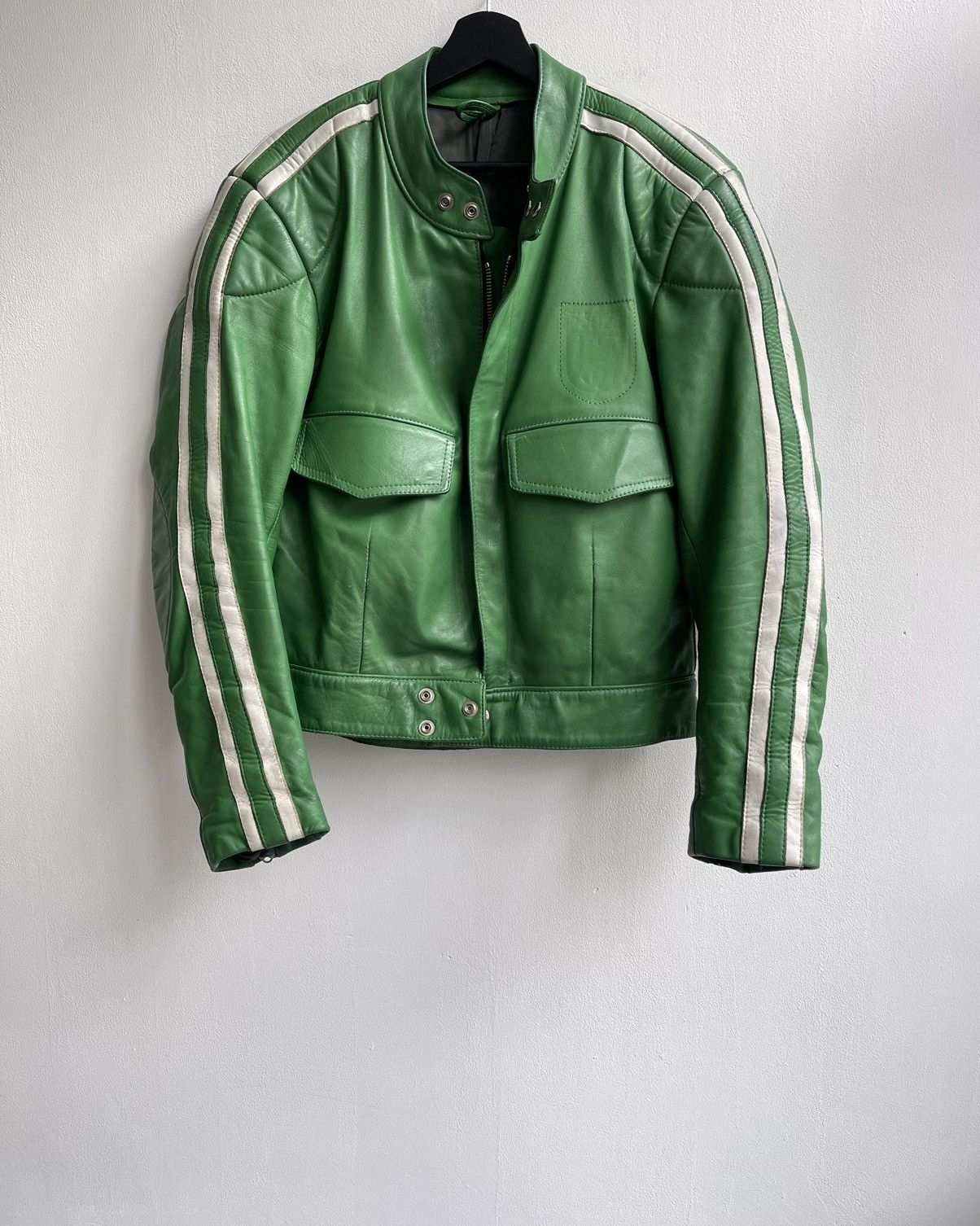 Vintage Vintage Polizei Leather Moto Jacket | Grailed