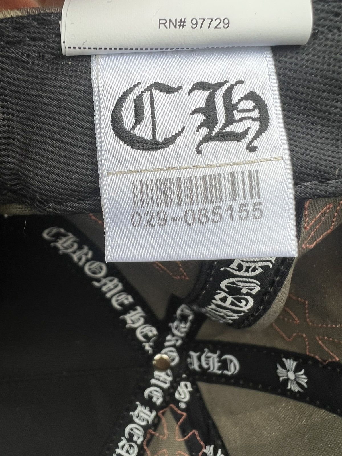 Chrome Hearts Chrome Hearts Camo Orange Leather Cross Patch Hat | Grailed