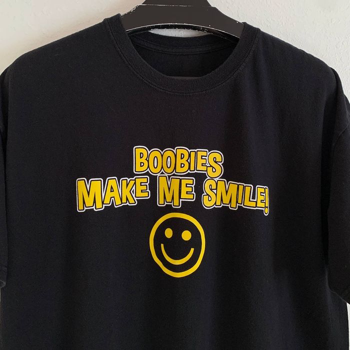 Vintage Vintage "Boobs Make Me Smile" Tee | Grailed