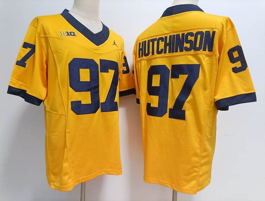 Custom Aidan Hutchinson Men Michigan Wolverines 97 Jersey Yellow | Grailed Custom Aidan Hutchinson Men Michigan Wolverines 97 Jersey Yellow | Grailed