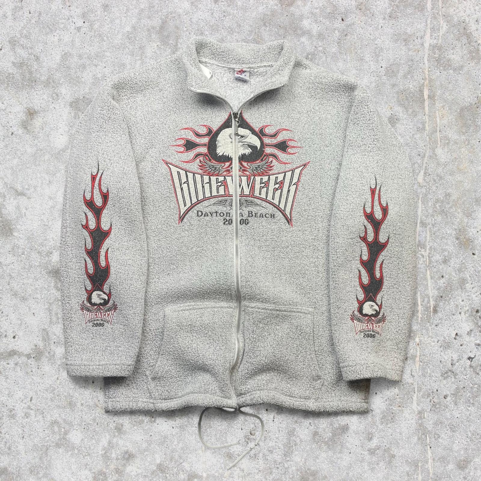 Other Y2K Vintage Flame Sleeve Hit Bikeweek Full Zip | Grailed