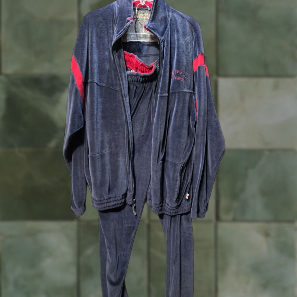 Perry Ellis Vintage Perry Ellis America Velour Mens L Track Suit Lounge ...