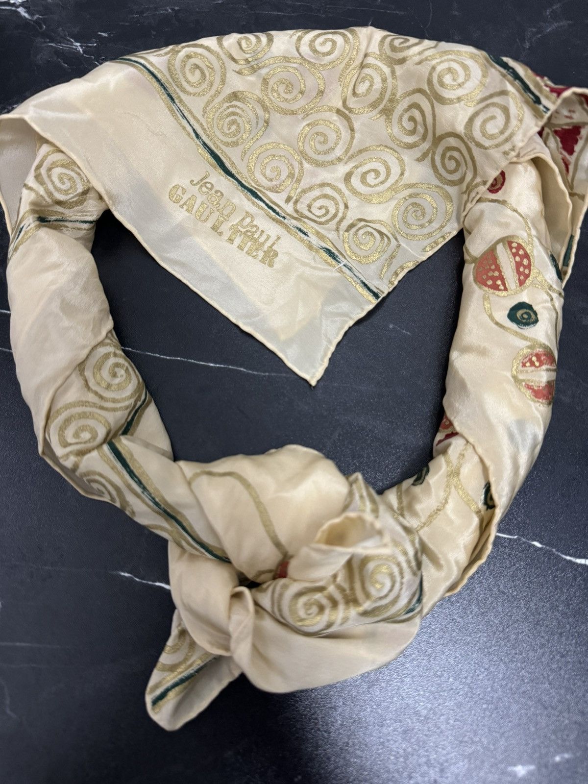 Archival Clothing Vintage Jean Paul Gaultier Silk Hand Painting Scarf ...