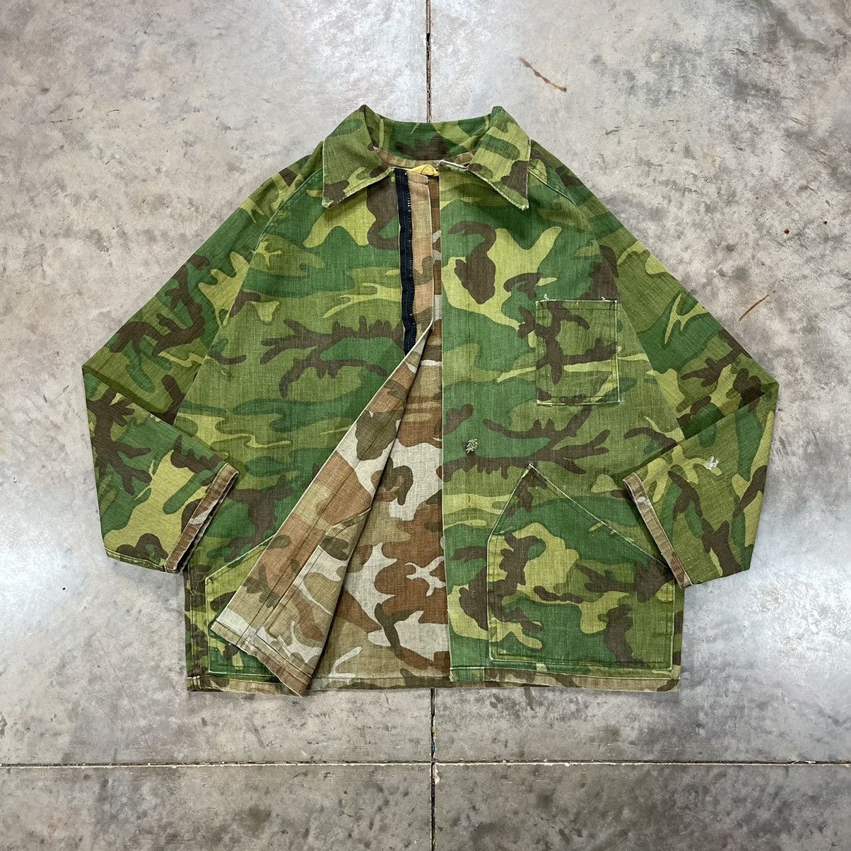 Made In Usa × Vintage Vintage Ranger Frog Skin Camo Jacket Reversible ...