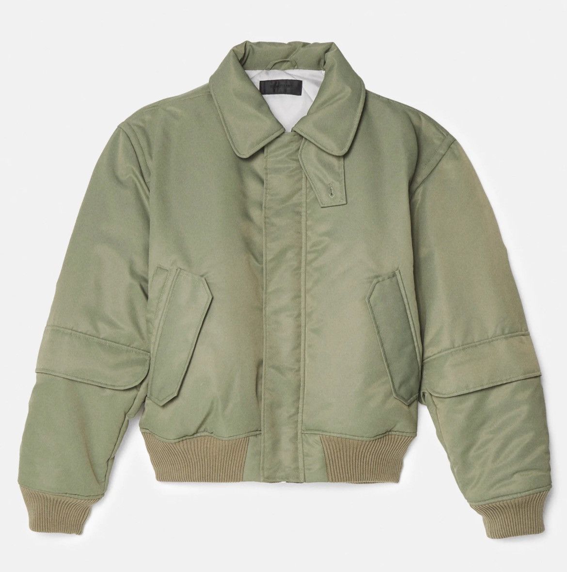 Helmut Lang Helmut Lang Flight Bomber Jacket Oakmoss XXL Aviator Nylon ...