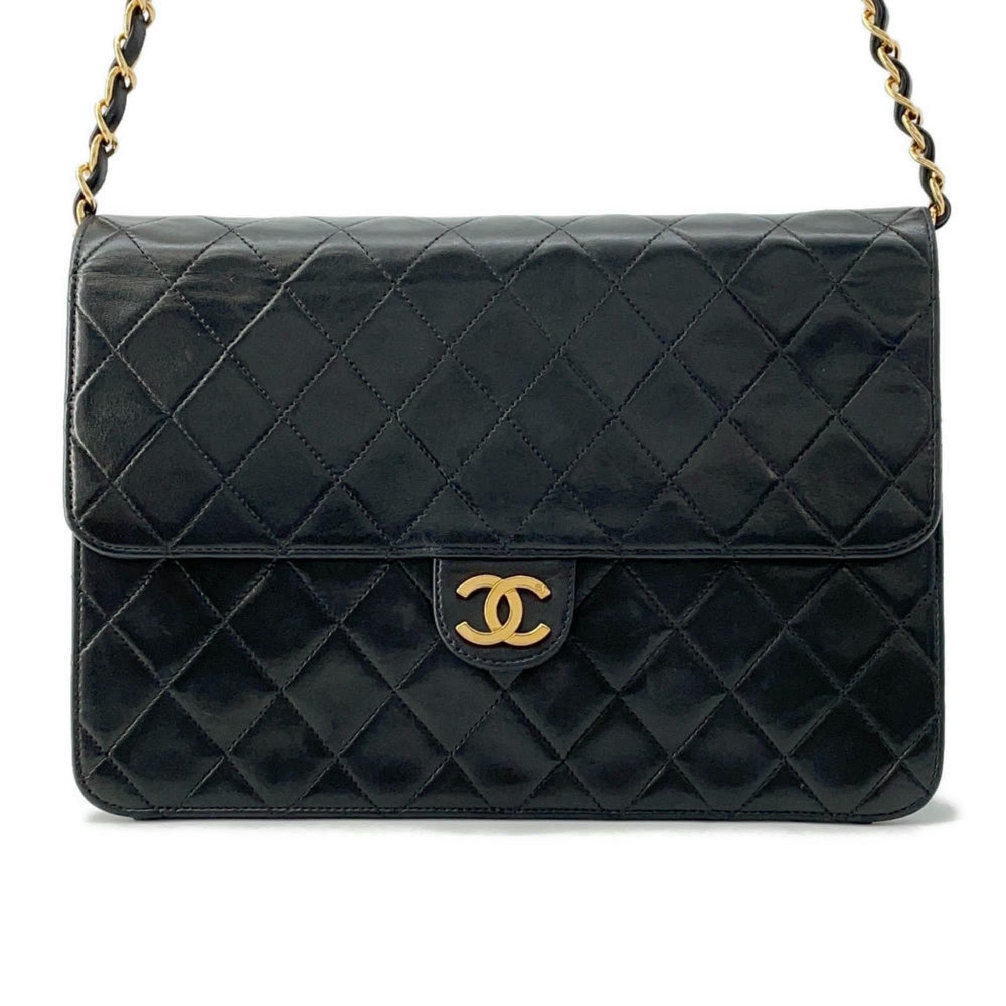 Chanel Chanel Chain Shoulder Bag Matelasse Coco Mark Push Lock Lambskin ...