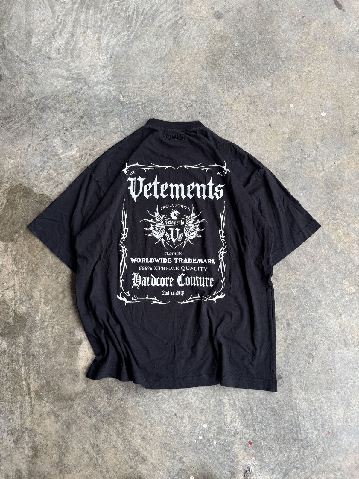 Band Tees × Designer × Vetements *RARE* VETEMENTS PARIS HARDCORE COUTURE | Grailed