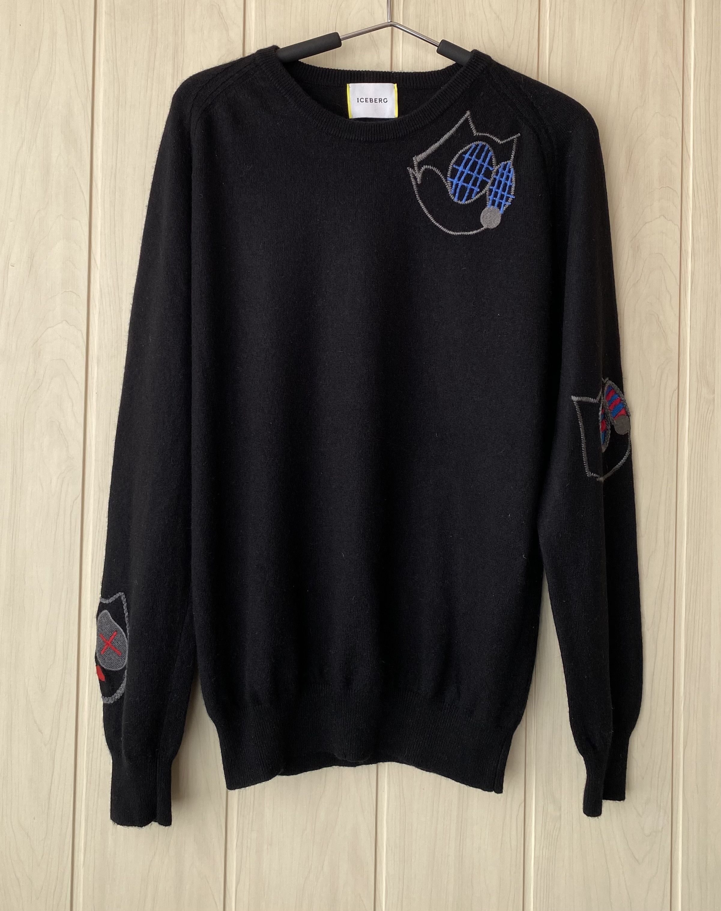 Iceberg × Iceberg History Iceberg Felix the cat cashmere wool sweater ...