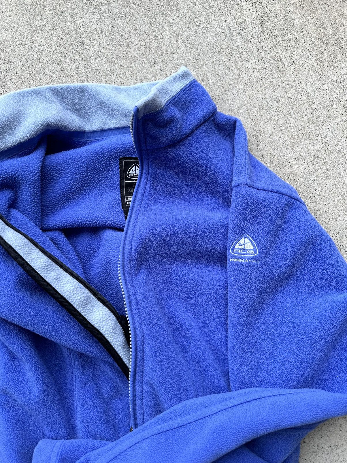 Nike ACG Vintage Nike ACG Fleece Jacket Medium Blue 90s Outdoor | Grailed