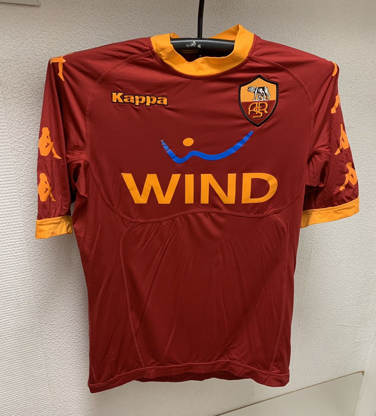 Soccer Jersey Roma Kappa soccer jersey wind M size | Grailed