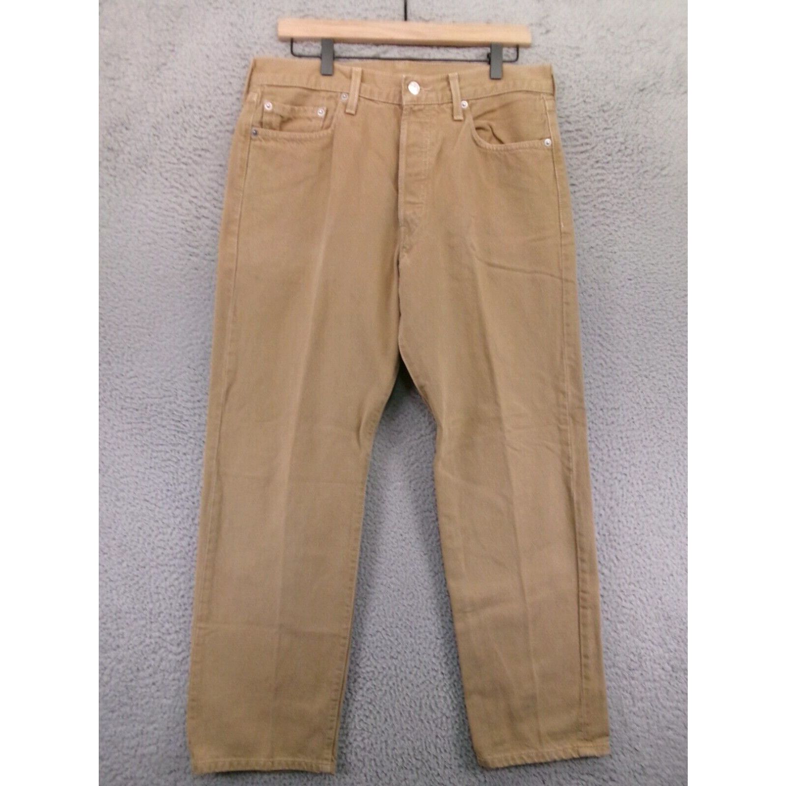 Levi's Levis 501 Jeans Mens 32x30 Tan Denim Straight Leg Button Fly Y2K ...