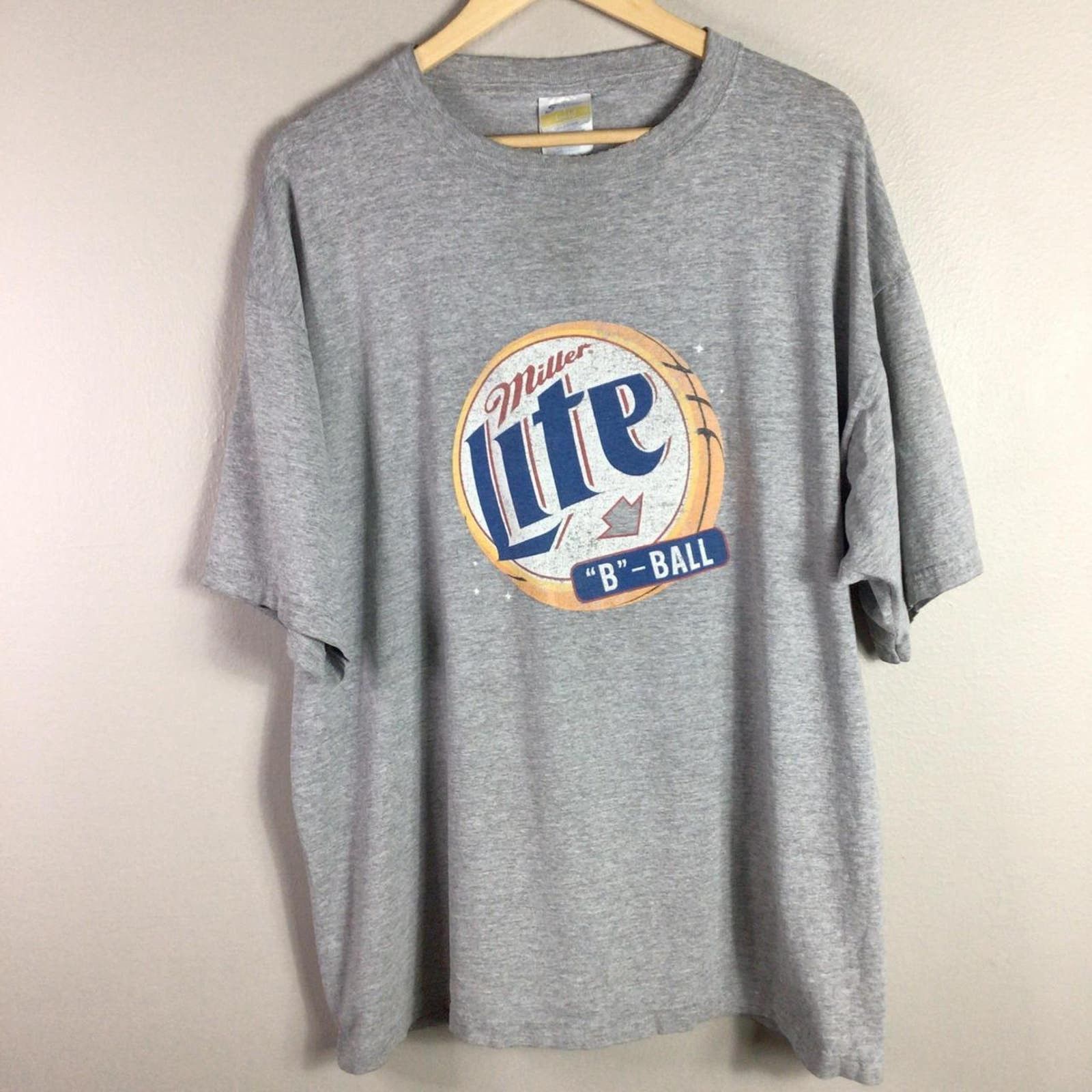 Streetwear Vtg 80s Miller Lite “B”-Ball Basketball No 1 T Shirt 2XL ...