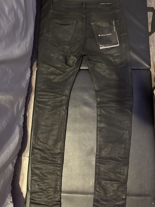 Purple Brand PURPLE Brand jeans black oil spill low rise p001 | Grailed