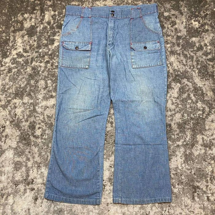 Vintage Vintage 70s Denim Bush Pants Flare Bootcut Hippy Crazy | Grailed