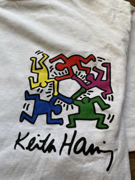 Luxury Keith Haring art Pop Finger Cross tee shirt Big logo | Grailed