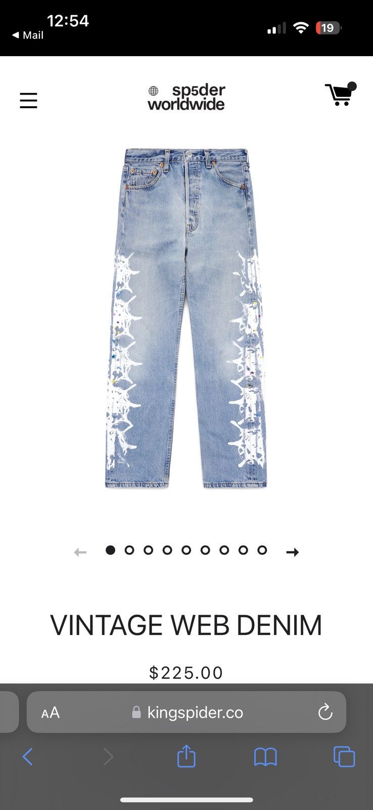 Sp5der × Young Thug Spider Worldwide Vintage Web Denim | Grailed