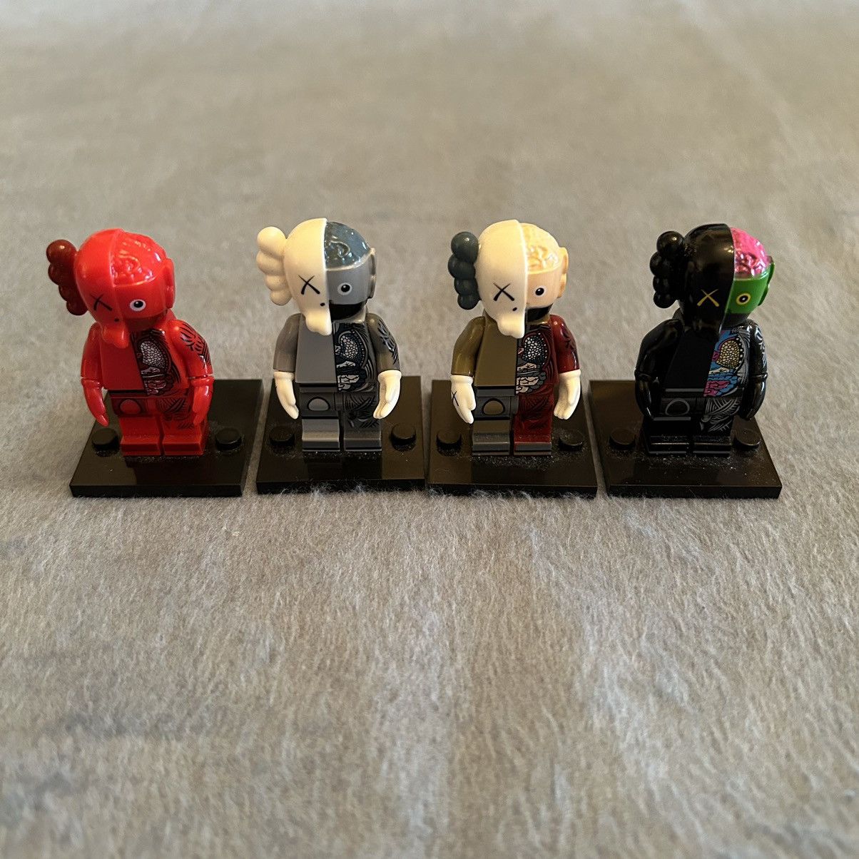 Hype × Kaws Kaws Flayed Companion Tiny Mini 4 Piece Figure Set 🫧 | Grailed