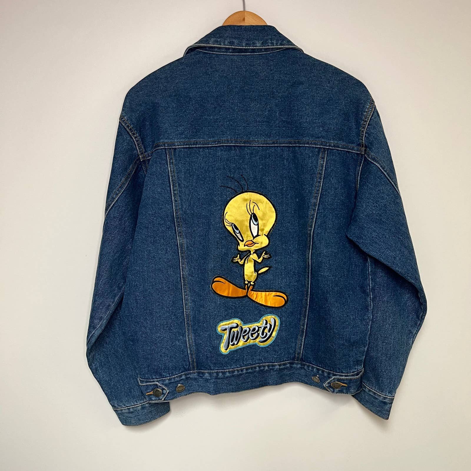 Vintage Vintage Looney Tunes Denim Jacket 90s Tweety Bird Coat | Grailed