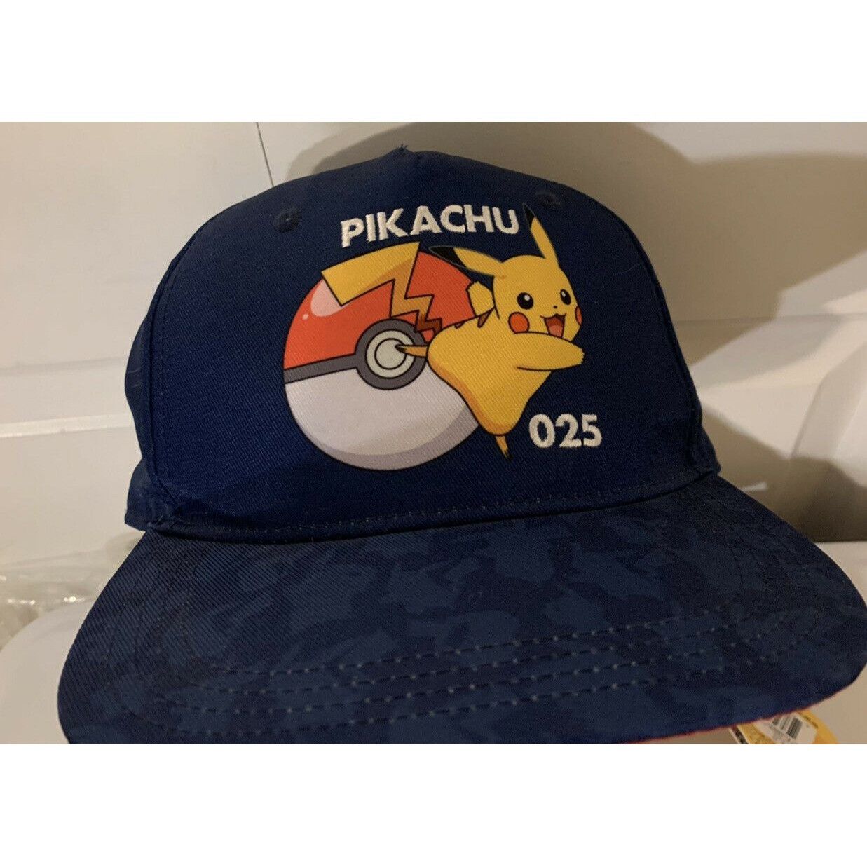 Pokemon Pokemon Pikachu 25th Anniversary Snap Back Hat Blue Yellow R ...