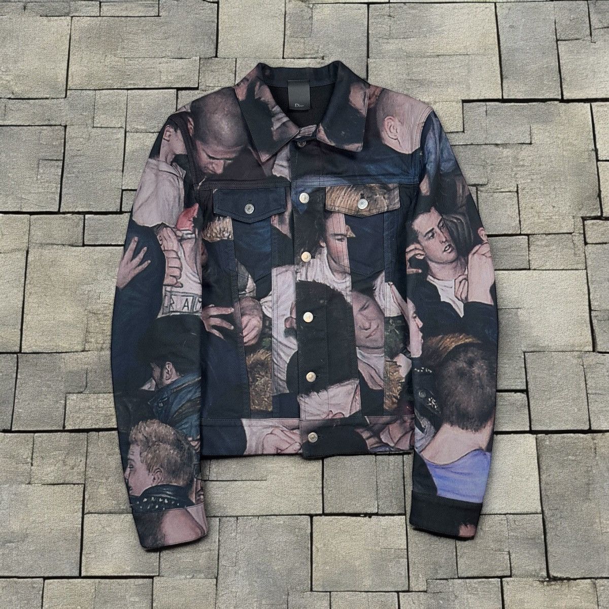Dior AW17 Dior Homme Dan Witz Moshpit Denim Jacket | Grailed Dior AW17 Dior Homme Dan Witz Moshpit Denim Jacket | Grailed