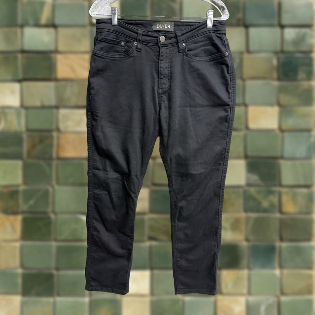 DUER VINTAGE DUER Pants Mens 30x28 Black Relaxed Taper Stretch ...