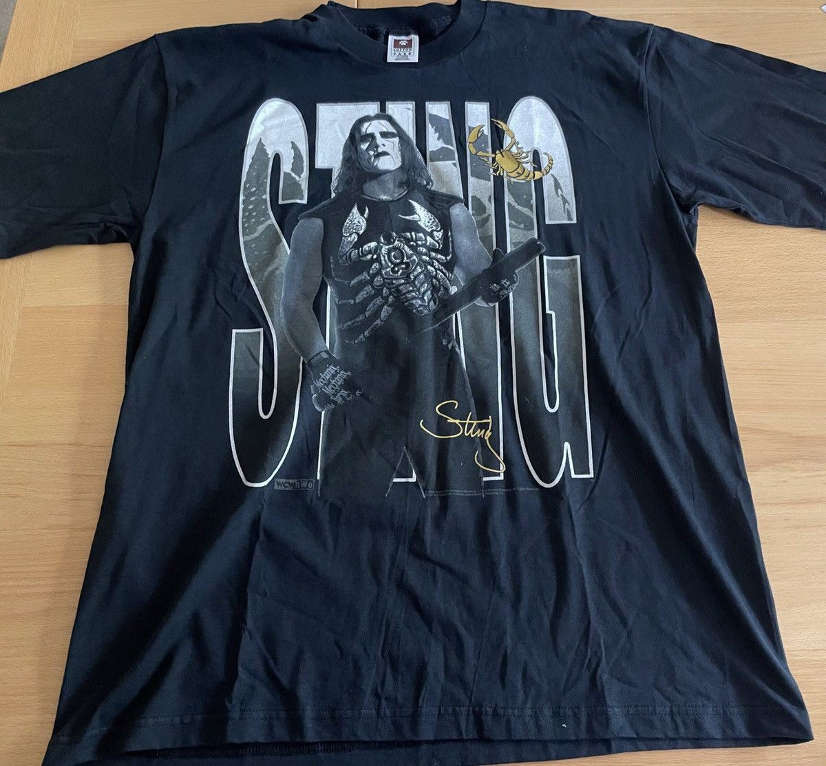 WCW/nWo WCW nwo Sting T-shirt Black and White Crow vintage 90s | Grailed