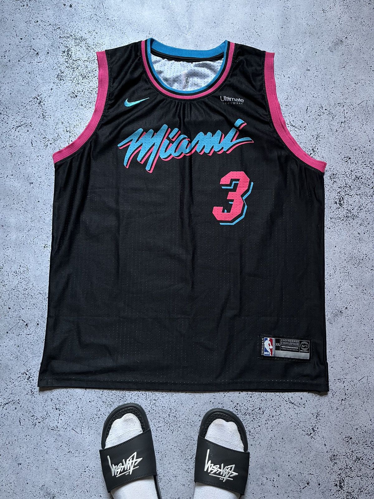 Nike Vintage Nike Wade Ultimate Miami Basketball Jersey Y2K USA | Grailed