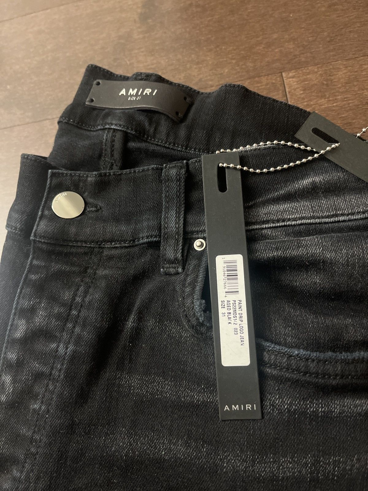 Amiri Amiri Paint Drip Logo Jeans | Grailed