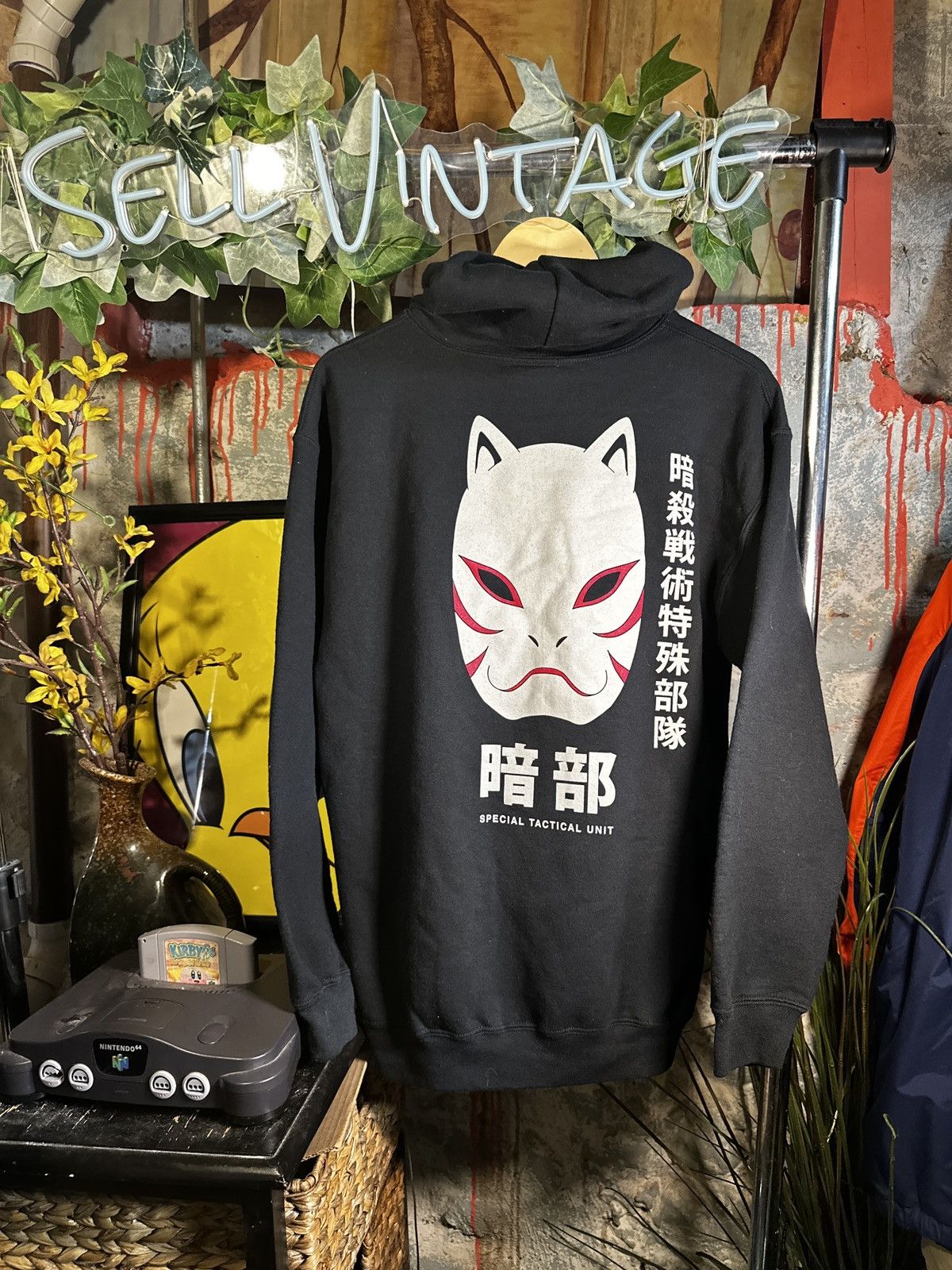 Vintage Rare 2002-2007 Naruto ANBU Black Ops Unit Promo Hoodie | Grailed