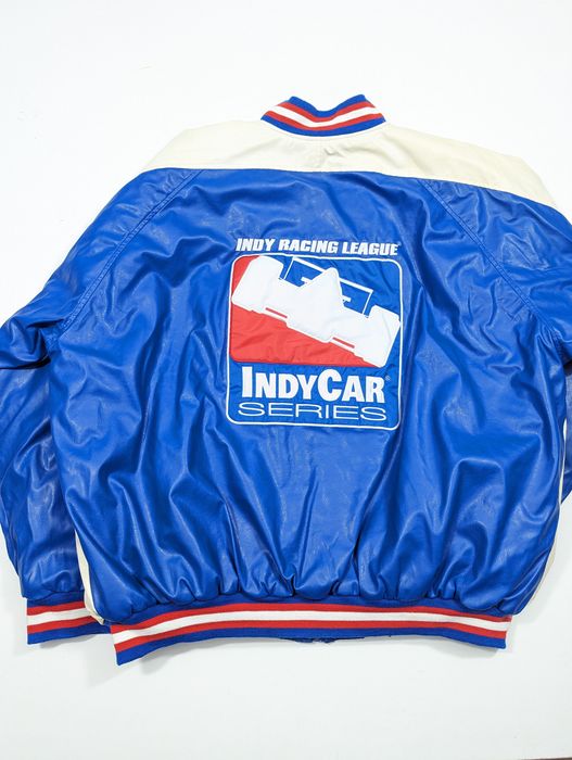 Racing official indycar racing jacket faux leather | Grailed