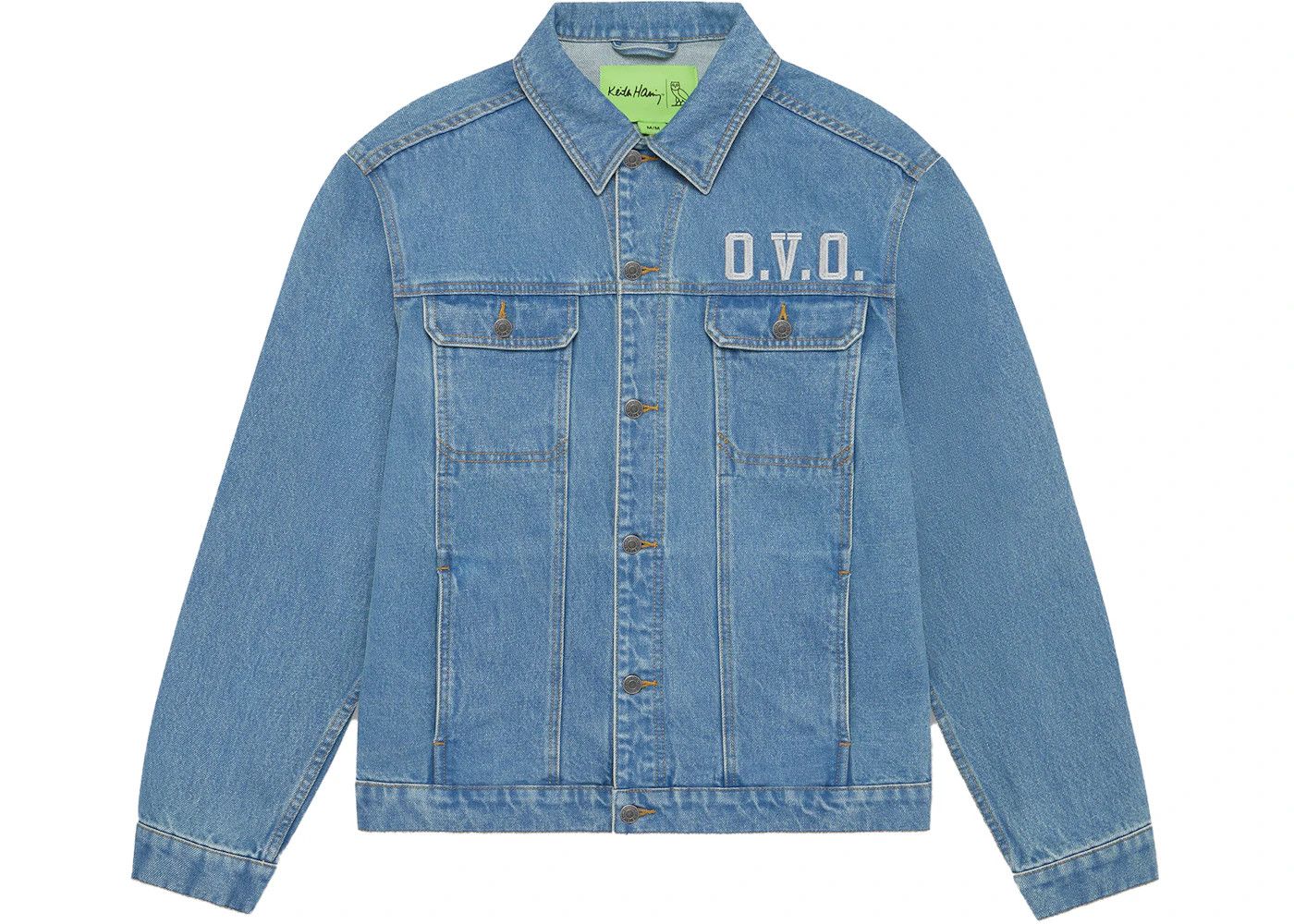 Octobers Very Own OVO x Keith Haring Denim Trucker Jacket Washed Indigo | Grailed