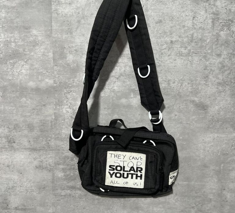 Raf Simons Raf Simons x Eastpak graffiti appliquéd loop belt bag | Grailed