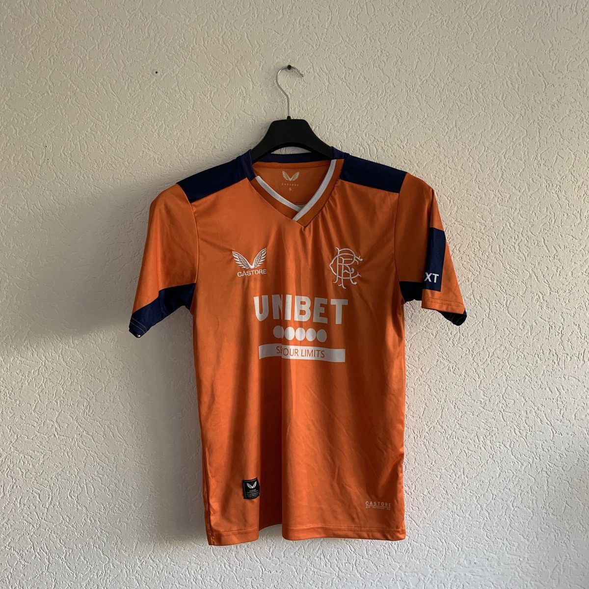 Soccer Jersey × Vintage Vintage 90s Castore Rangers Unibet Soccer ...