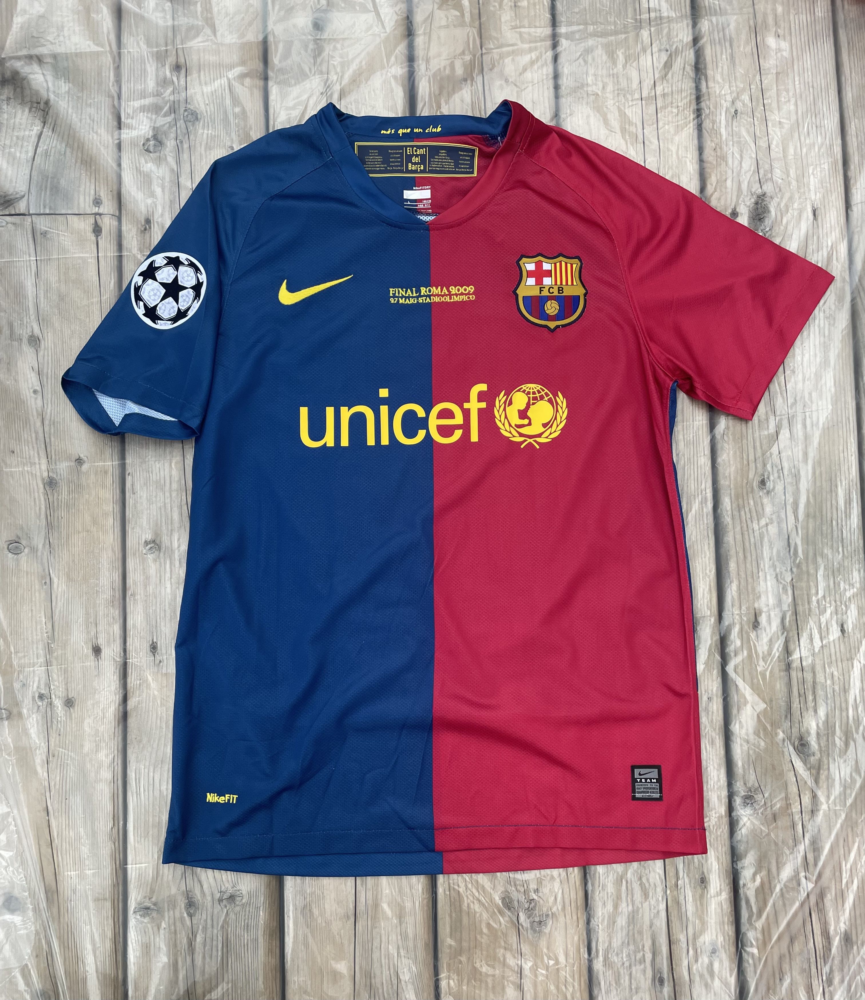 Nike × Vintage Messi Barcelona TREBLE 2008 2009 UEFA FINAL Soccer ...