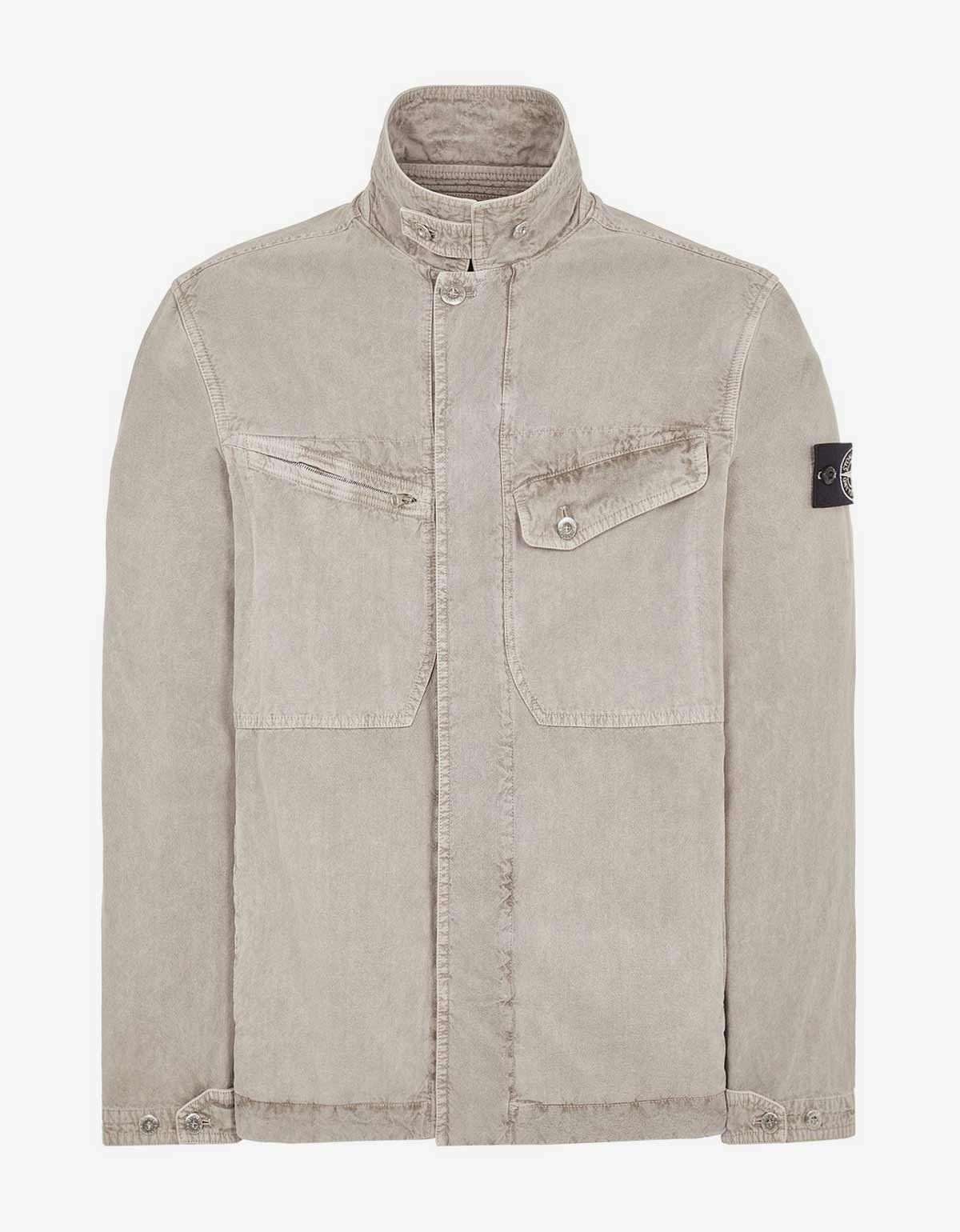Stone Island Grey Closed Loop Panama Tinto Terra Jacket | Grailed