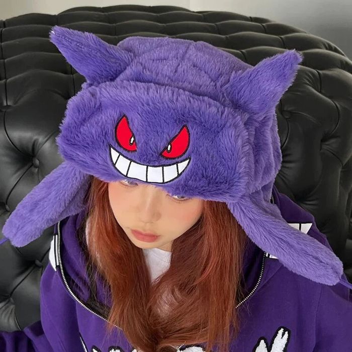 Vintage Y2K Pokemon Gengar Cute Ushanka Winter Hat | Grailed