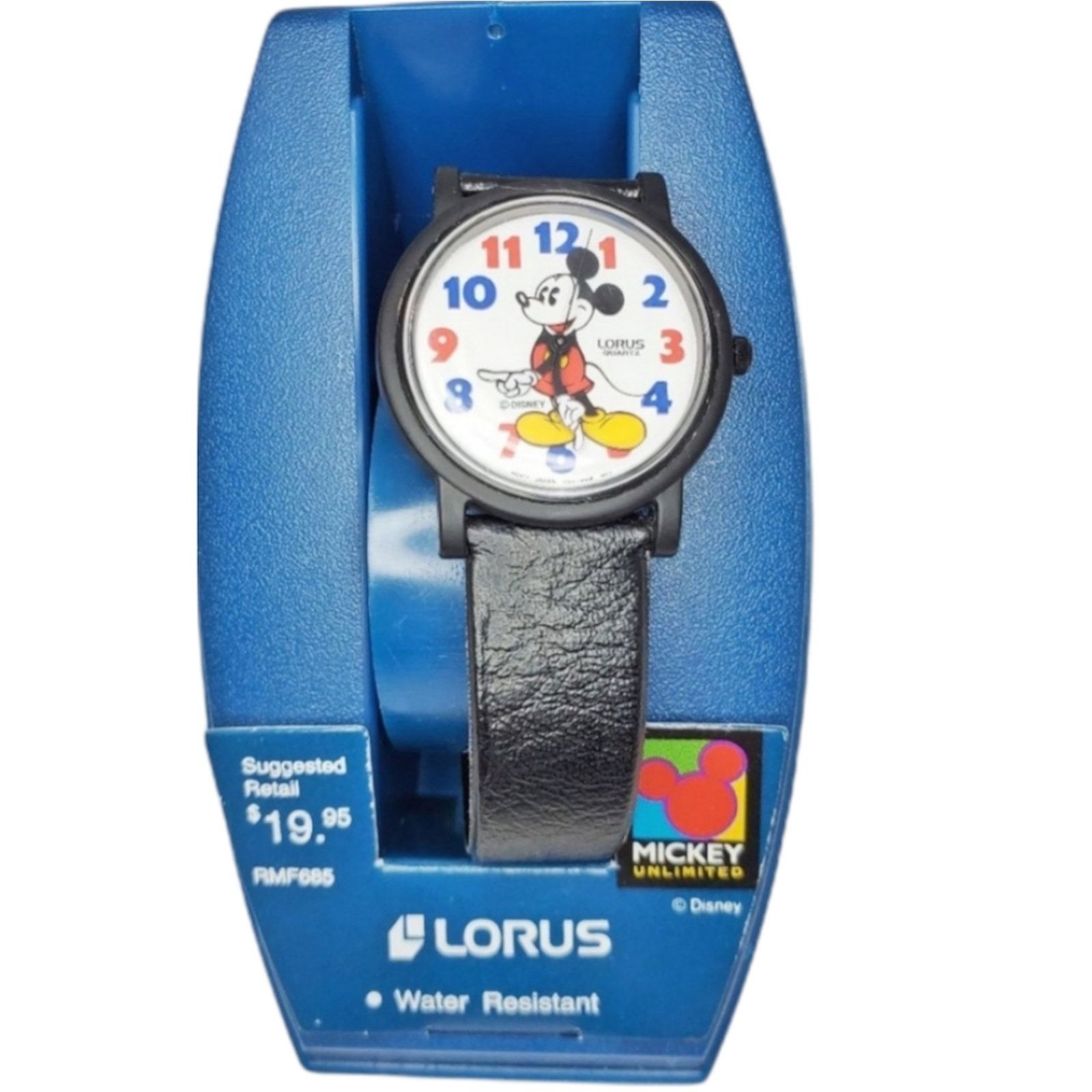 Disney Disney X Lorus Mickey Mouse Blue & Red Plastic VTG Watch NOS ...