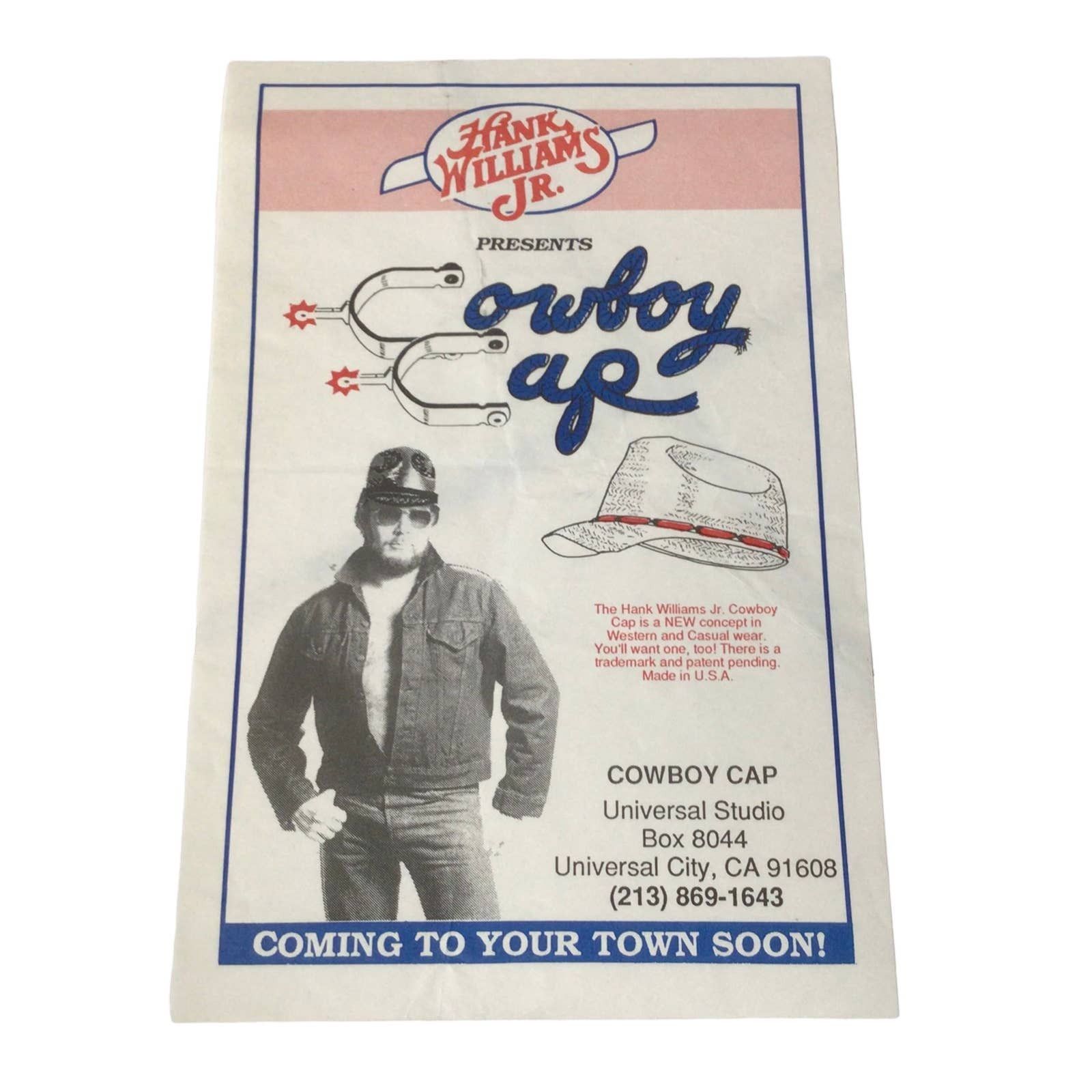 The Unbranded Brand Hank WIlliams Jr Cowboy Cap Advertising Ad Rare ...