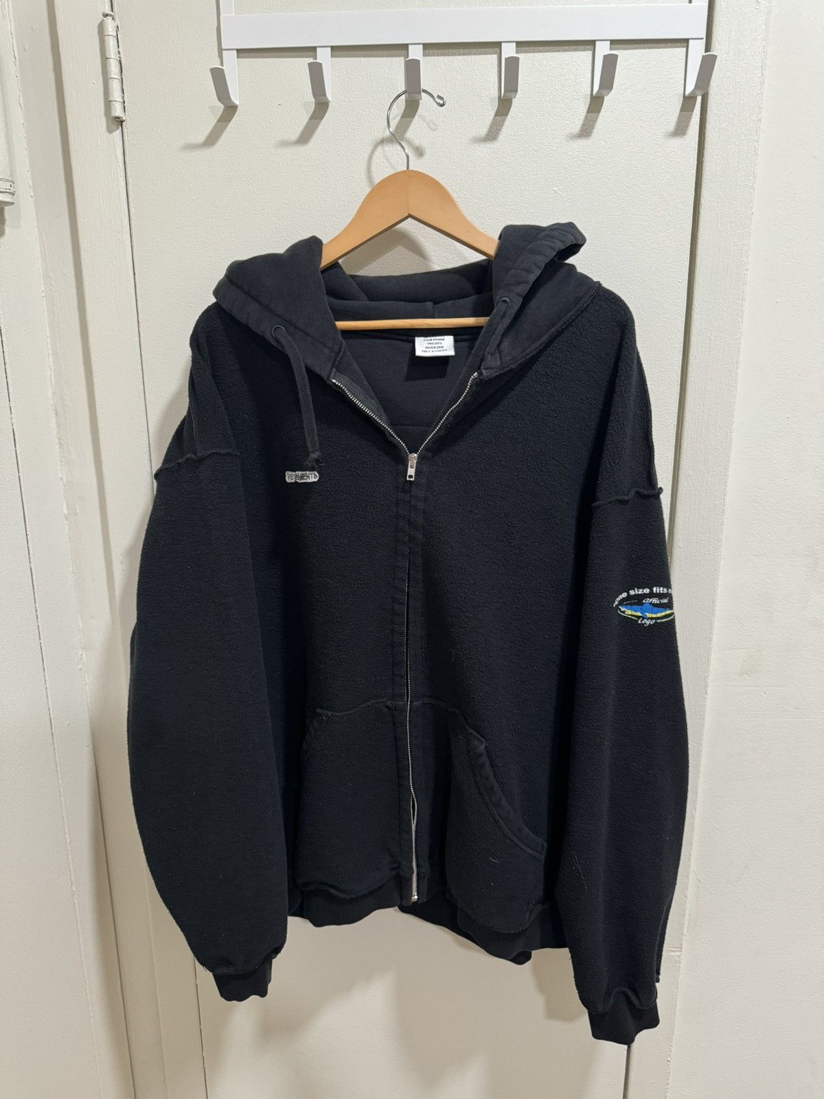 Vetements Vetements Inside Out Zip-Up Hoodie | Grailed