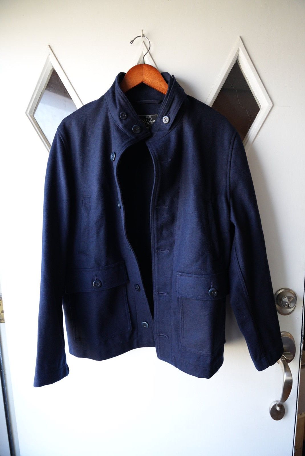 Dehen 1920 Dehen 1920 woven submariner coat - navy | Grailed