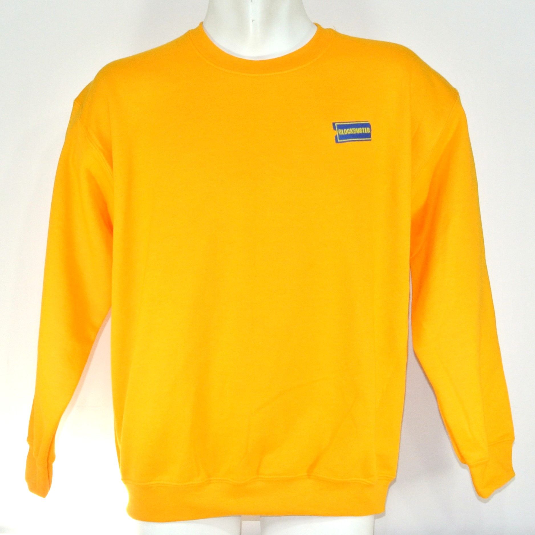 Gildan BLOCKBUSTER VIDEO Vintage Employee Uniform Yellow Sweatshirt ...