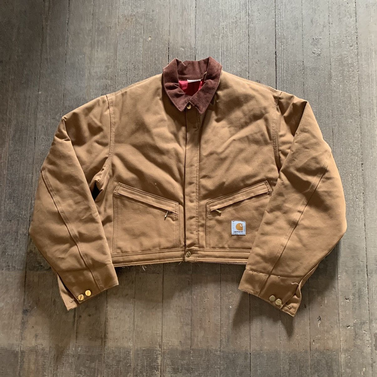 Carhartt × Streetwear × Vintage Crazy Boxy 90’s Carhartt Cropped Detroit style jacket 80’s | Grailed