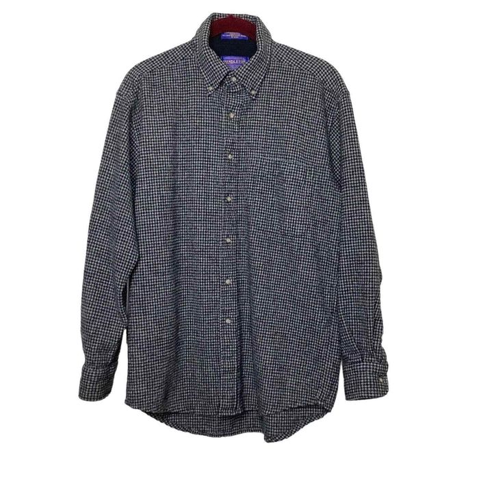 Pendleton Pendleton Shirt M Heritage Gray Wool Flannel Check | Grailed