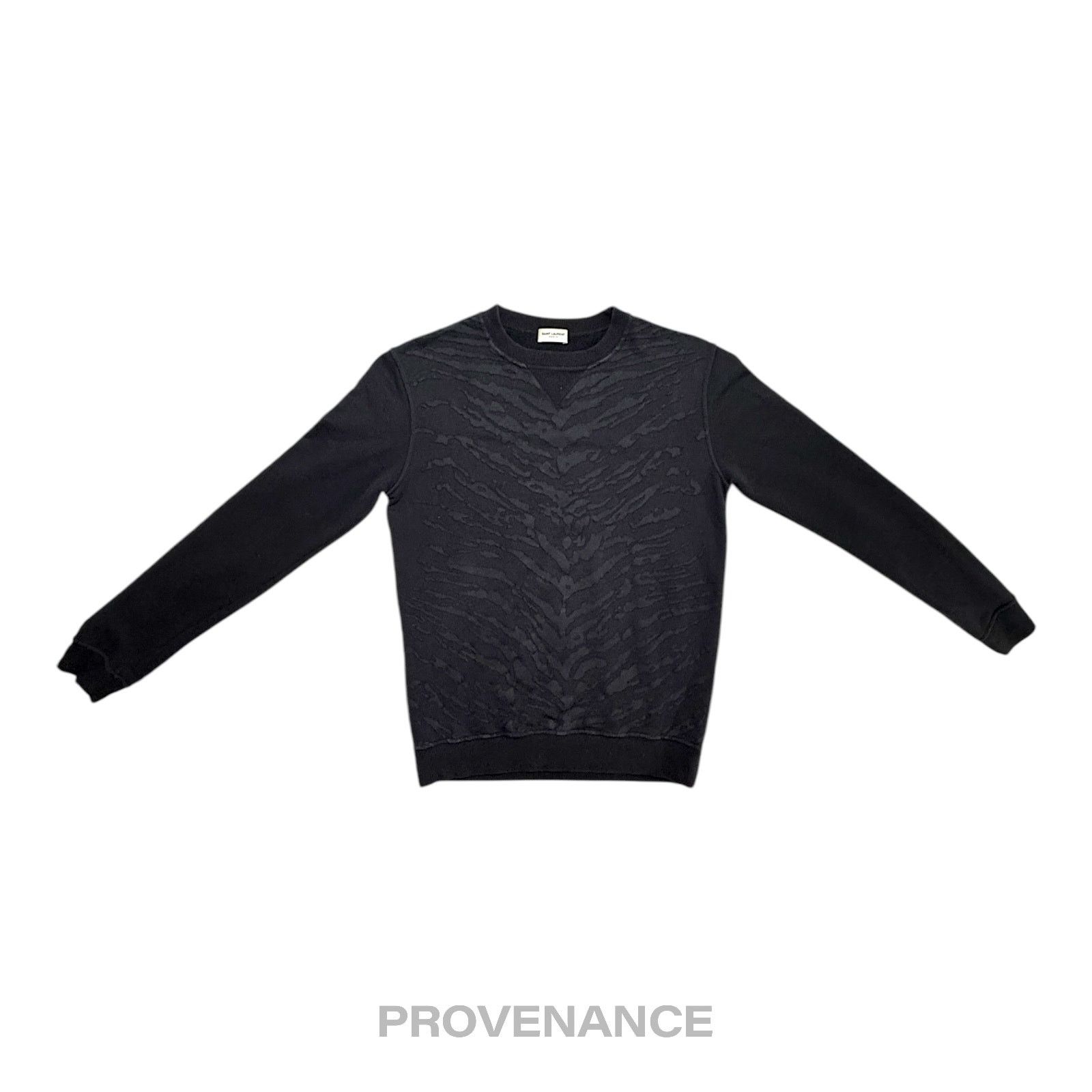 Saint Laurent Paris 🔴 Saint Laurent Paris SLP Crewneck- Black Tiger ...