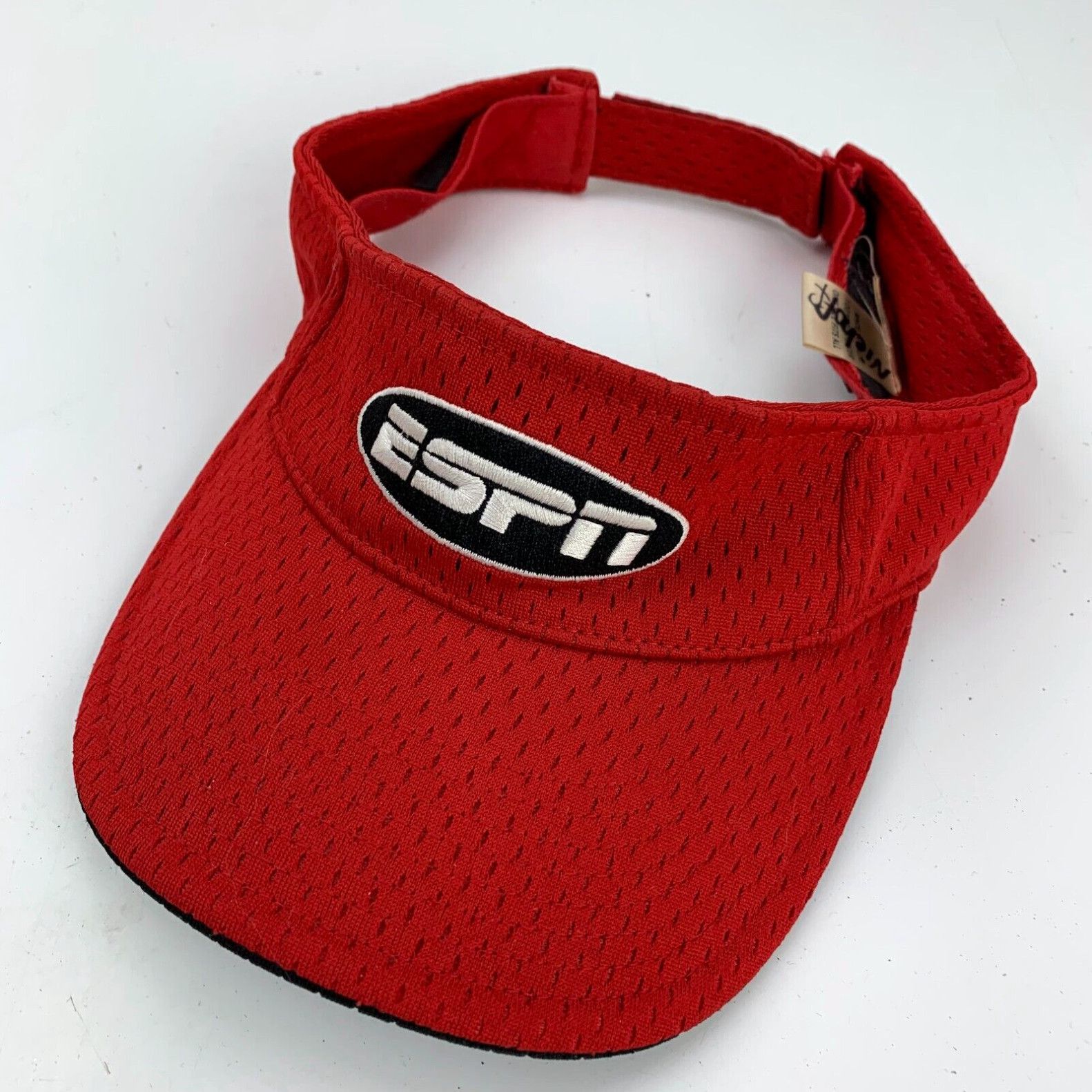 Vintage ESPN Red Visor Cap Hat Adjustable | Grailed